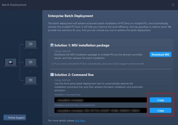 Batch Deployment EaseUS Todo PCTrans for Servers