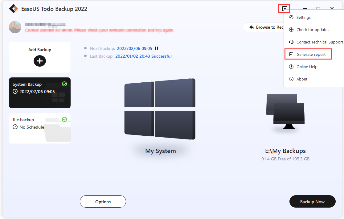 How to Create an Error Report on Todo Backup Personal Edition