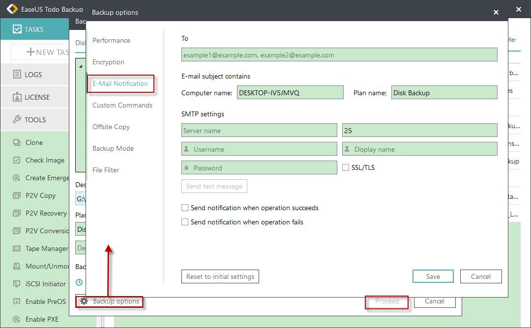 How to Set up Email Notification with Todo Backup Enterprise Edition