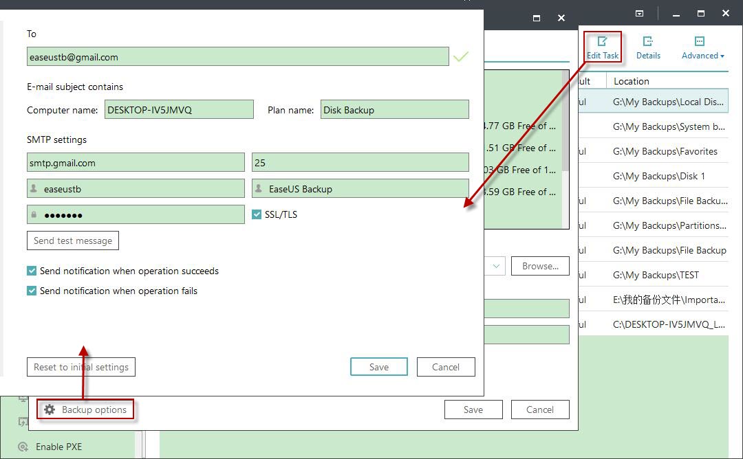 How to Set up Email Notification with Todo Backup Enterprise Edition